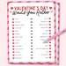 Valentines Day Would You Rather Game, Valentines Day This or That Game ...