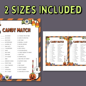 Halloween Candy Match Game, Halloween Trivia Quiz, Halloween Activity ...