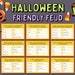Halloween Family Feud Game Halloween Family Game Halloween - Etsy