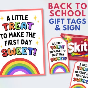 First Day of School Treat Tag for Students, Welcome Back to School Gift ...