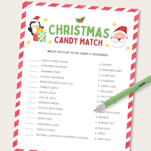 Christmas Candy Match Game, Christmas Candy Game, Christmas Trivia Quiz ...