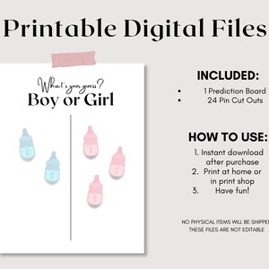 Gender Reveal Voting Board, Gender Reveal Cast Your Vote Sign, Gender ...