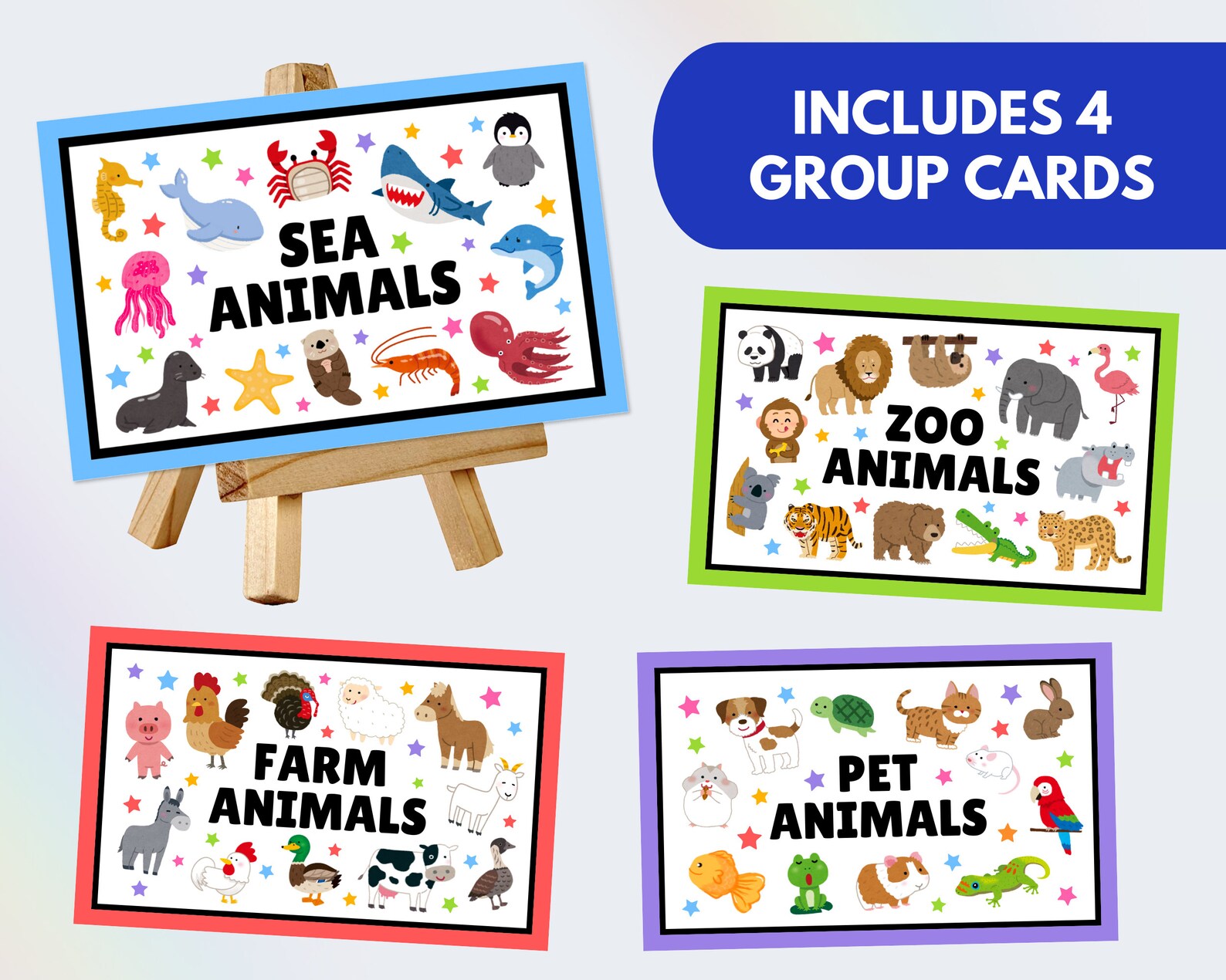 Animal Partner Pairing Cards, Classroom Student Partner Matching Cards ...