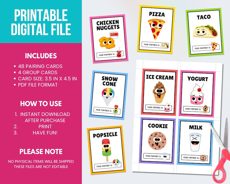 Classroom Partner Pairing Cards, Student Partner Cards for Classroom ...