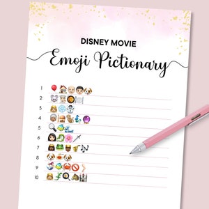 Disney Movie Emoji Pictionary, Girls Birthday Party Games, Sleepover ...