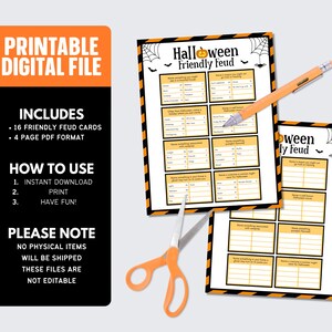 Halloween Friendly Feud Game, Halloween Trivia Questions and Answers ...