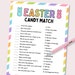 Easter Candy Match Up, Easter Candy Quiz, Easter Classroom Activity ...
