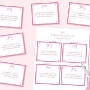Valentines Day Scavenger Hunt, Indoor Scavenger Hunt Clue, Valentines ...