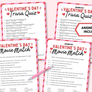 Valentines Day Games Bundle, Valentines Day Party Games, Valentines Day ...
