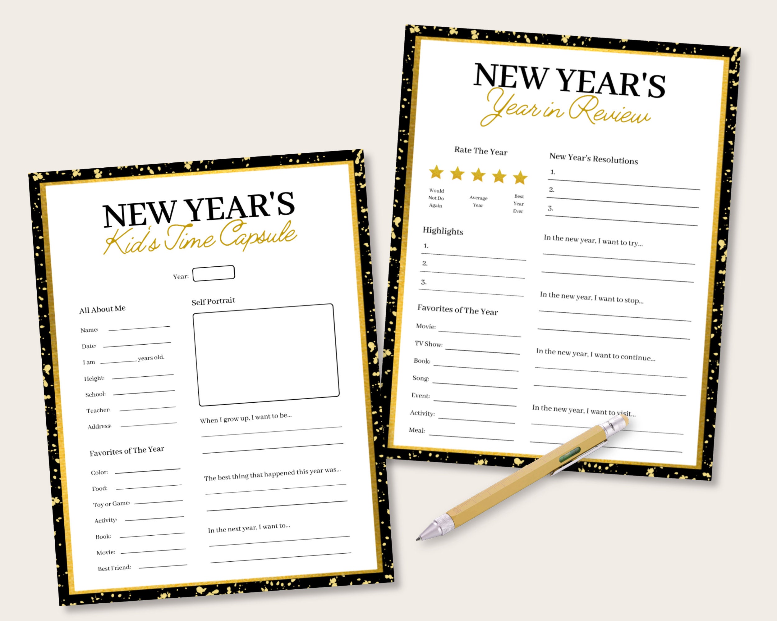 New Years Party Game Bundle New Years Eve Party Games - Etsy