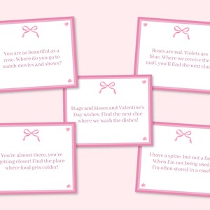 Valentines Day Scavenger Hunt, Indoor Scavenger Hunt Clue, Valentines ...