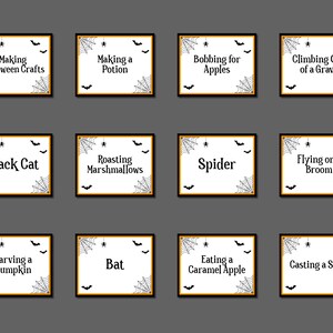 Printable Halloween Charades Cards, Halloween Game for Kids and Adult ...