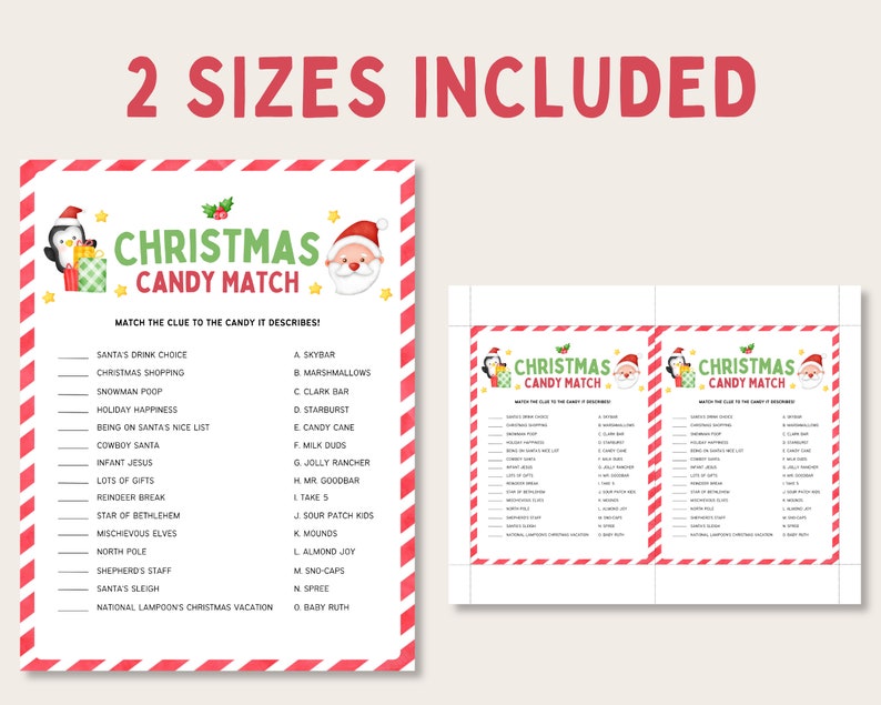 Christmas Candy Match Game, Christmas Candy Game, Christmas Trivia Quiz ...
