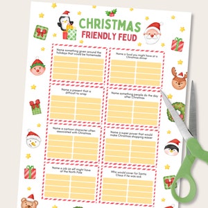 Christmas Friendly Feud, Holiday Family Feud Game, Christmas Trivia ...