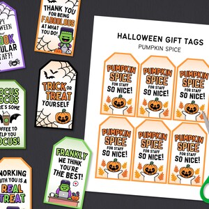 Halloween Appreciation Gift Tags, Halloween Staff Appreciation Tags ...