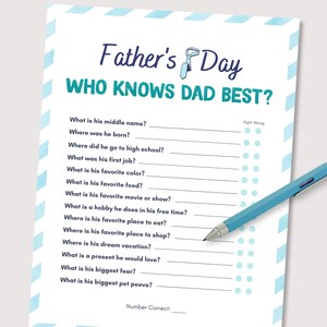 Fathers Day Game Bundle, Printable Fathers Day Game for Family, Fathers ...