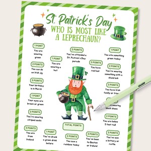 St Patrick's Day Who is Most Like A Leprechaun, St Patricks Day Party ...