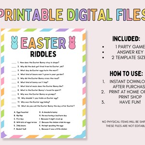 Easter Riddles for Kids, Kids Easter Game, Easter Classroom Activity ...