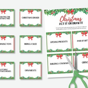 Christmas Charades, Christmas Family Game, Christmas Pictionary ...