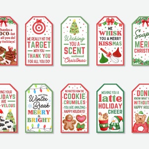 Christmas Staff Appreciation Gift Tags, Christmas Employee Thank You ...