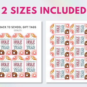 Back to School Donuts Treat Tag, Welcome Back Teachers Sign, Teacher ...
