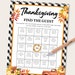 Thanksgiving Bingo Game, Thanksgiving Find the Guest Bingo ...