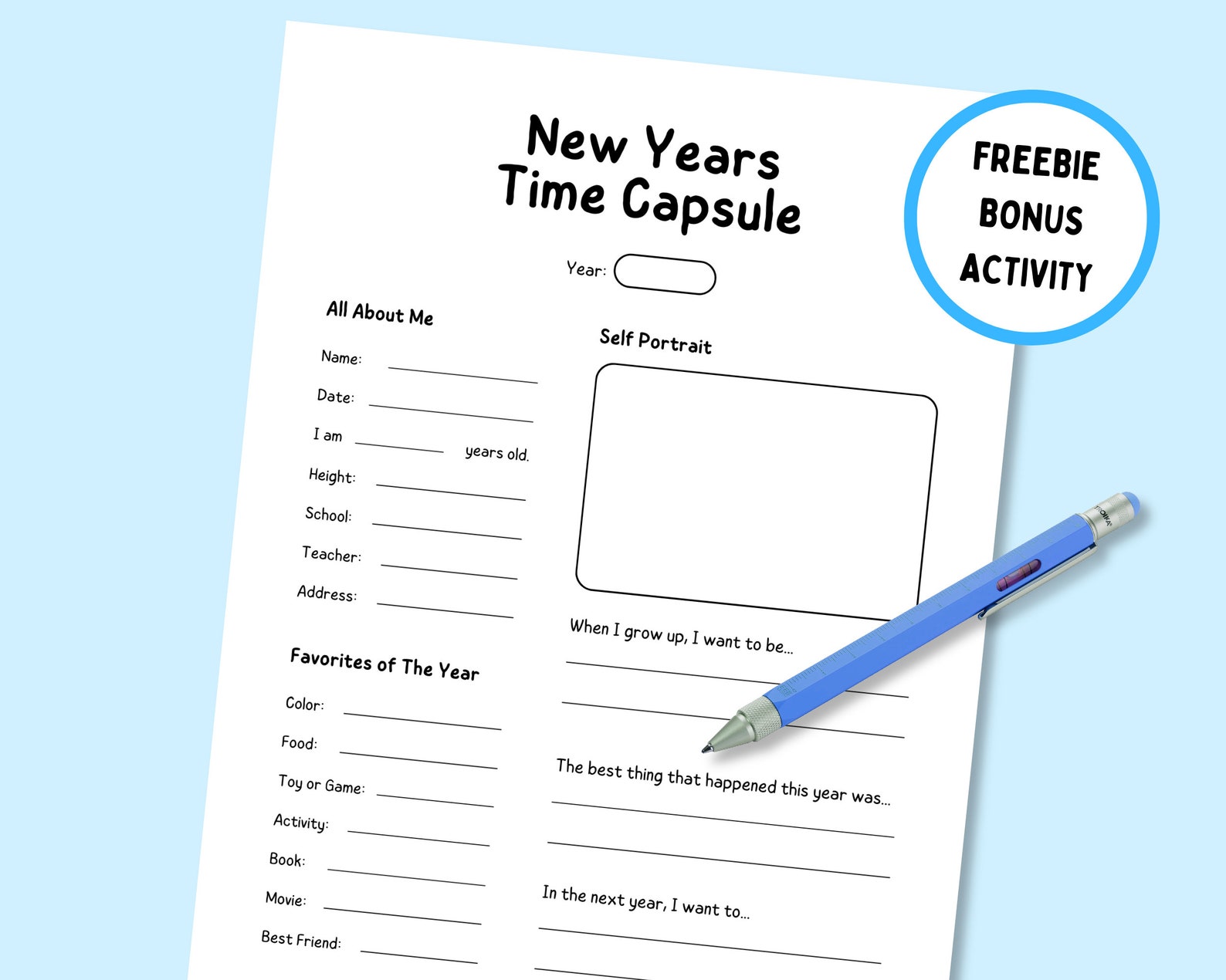 Penguin New Years Bulletin Board Kit New Year January - Etsy