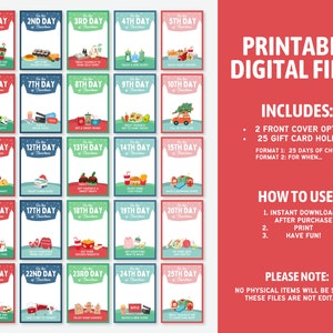 25 Days of Christmas Gift Card Book, Christmas Gift Card Holders ...