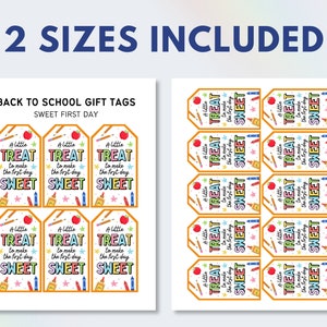 Back to School Gift Tag for Students, First Day of School Treat Tag ...