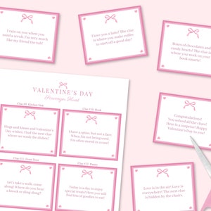 Valentines Day Scavenger Hunt, Indoor Scavenger Hunt Clue, Valentines ...