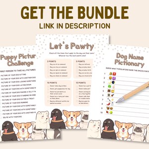 Dog Name Emoji Quiz, Dog Birthday Party Game, Printable Puppy First ...