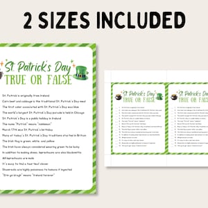 St Patrick's Day True or False Quiz, St Patrick's Day Trivia Quiz, St ...