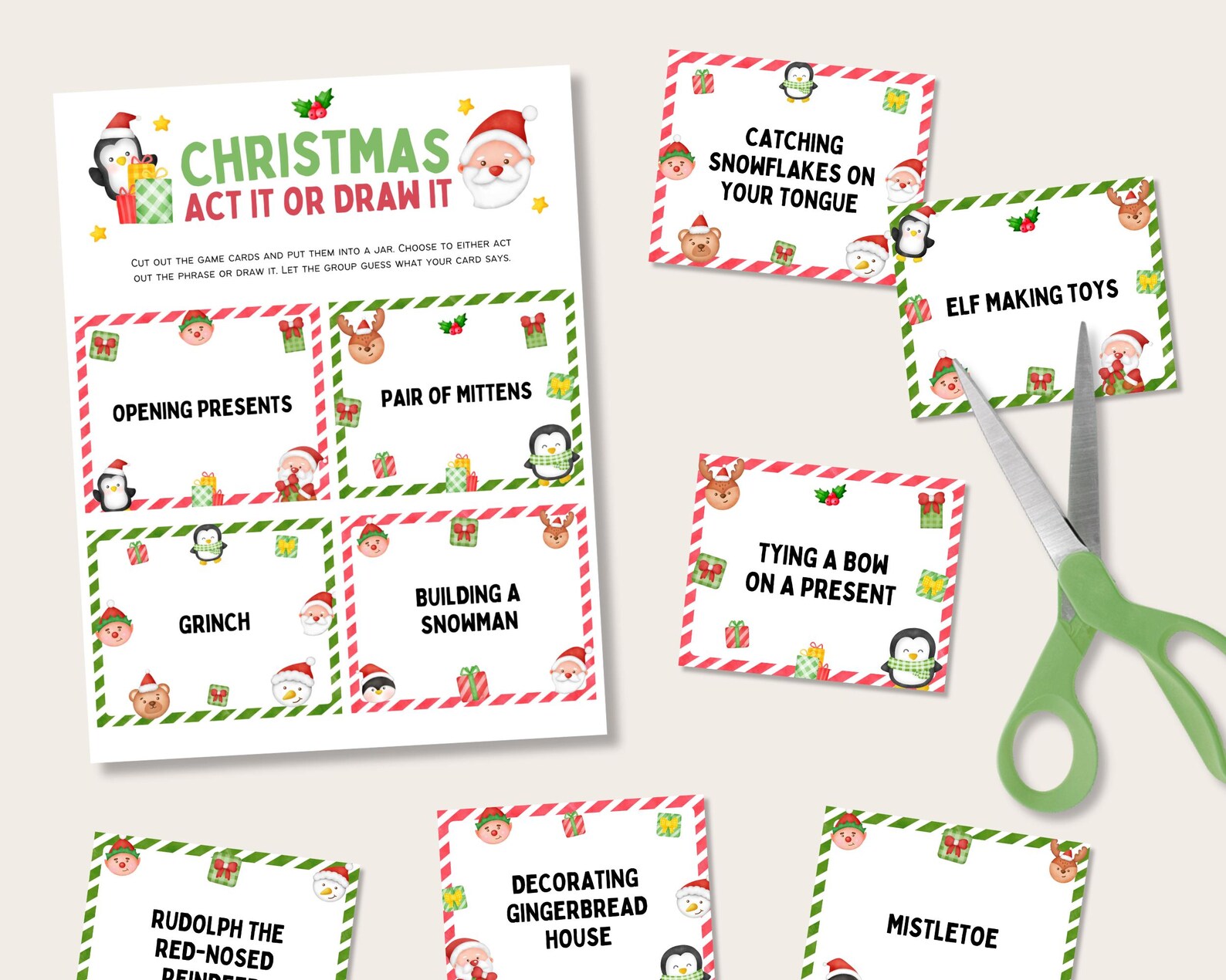 20 Christmas Games Bundle, Family Christmas Party Games , Christmas ...