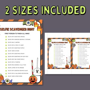 Halloween Selfie Scavenger Hunt, Halloween Printable Game, Halloween ...