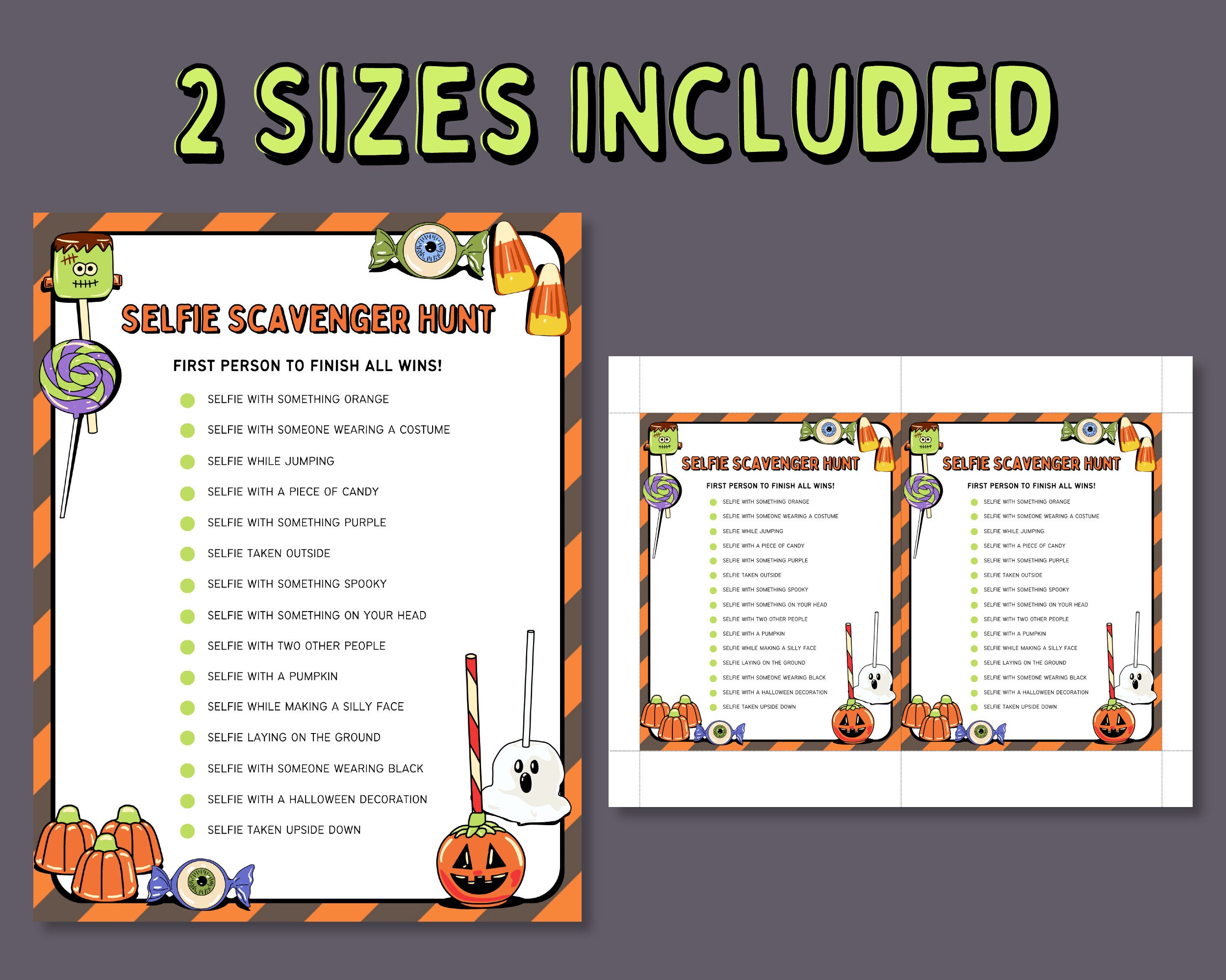 Halloween Selfie Scavenger Hunt, Halloween Printable Game, Halloween ...