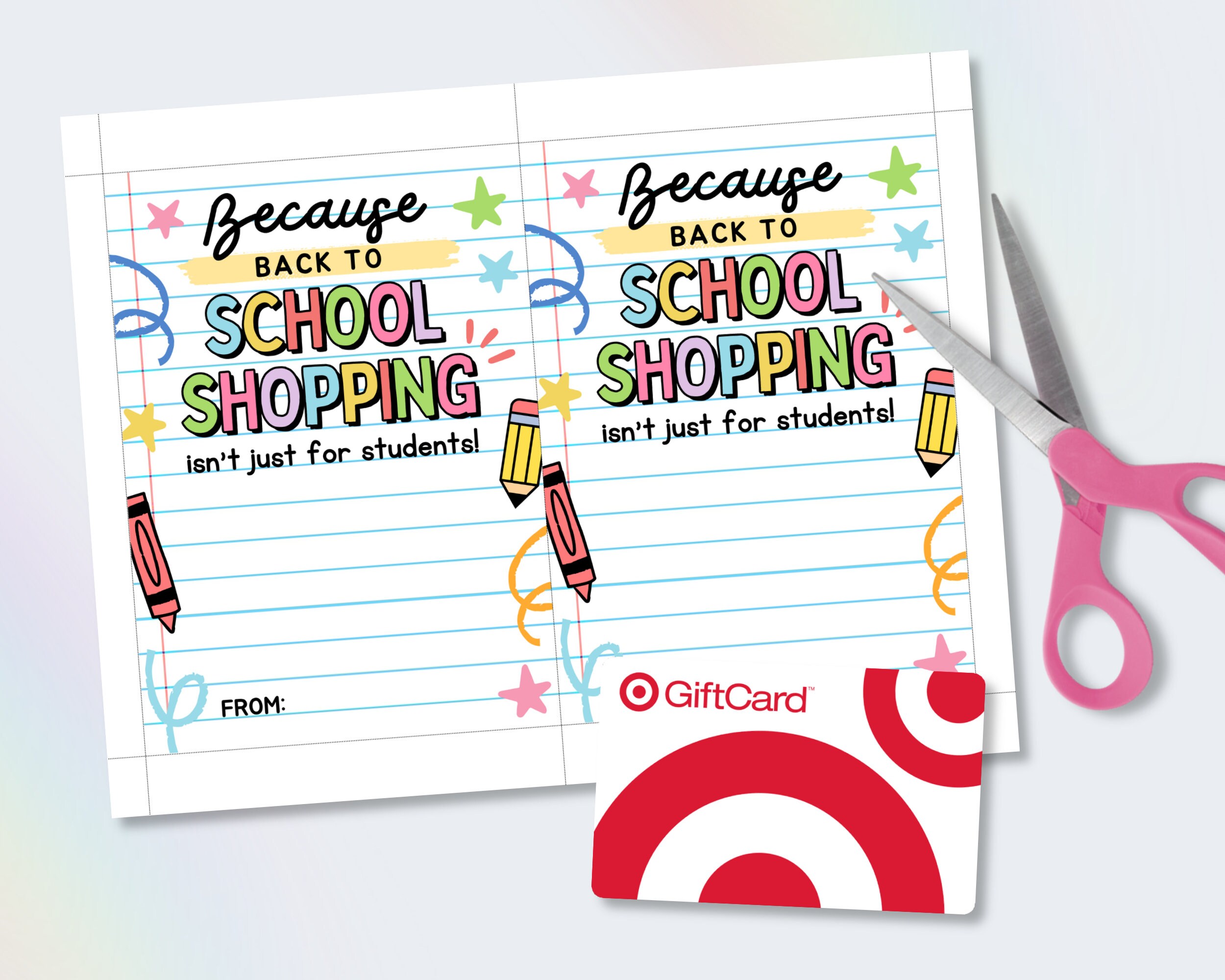 Back to School Shopping Gift Card Holder, Teacher Appreciation Gift ...