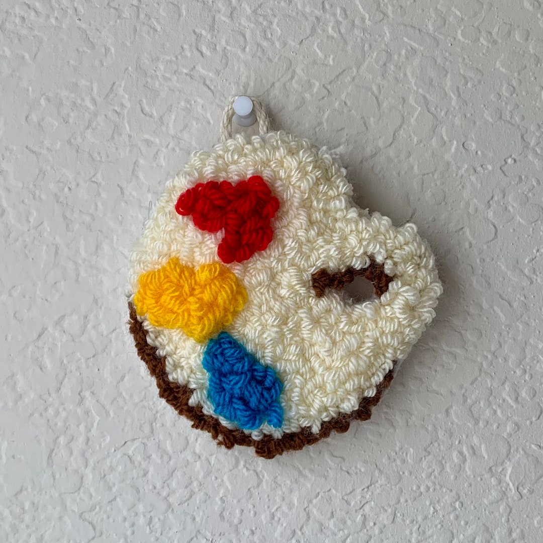 Painting Palette Punch Needle Wall Hanging - Etsy