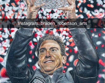 Nick Saban Alabama Crimson Tide Signed 2015 6x National Champ Photo - Etsy