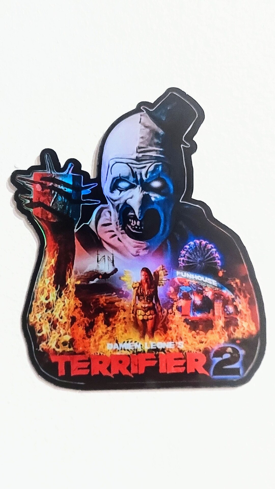 Terrifier 2 Art the Clown Holographic Vinyl Sticker - Etsy
