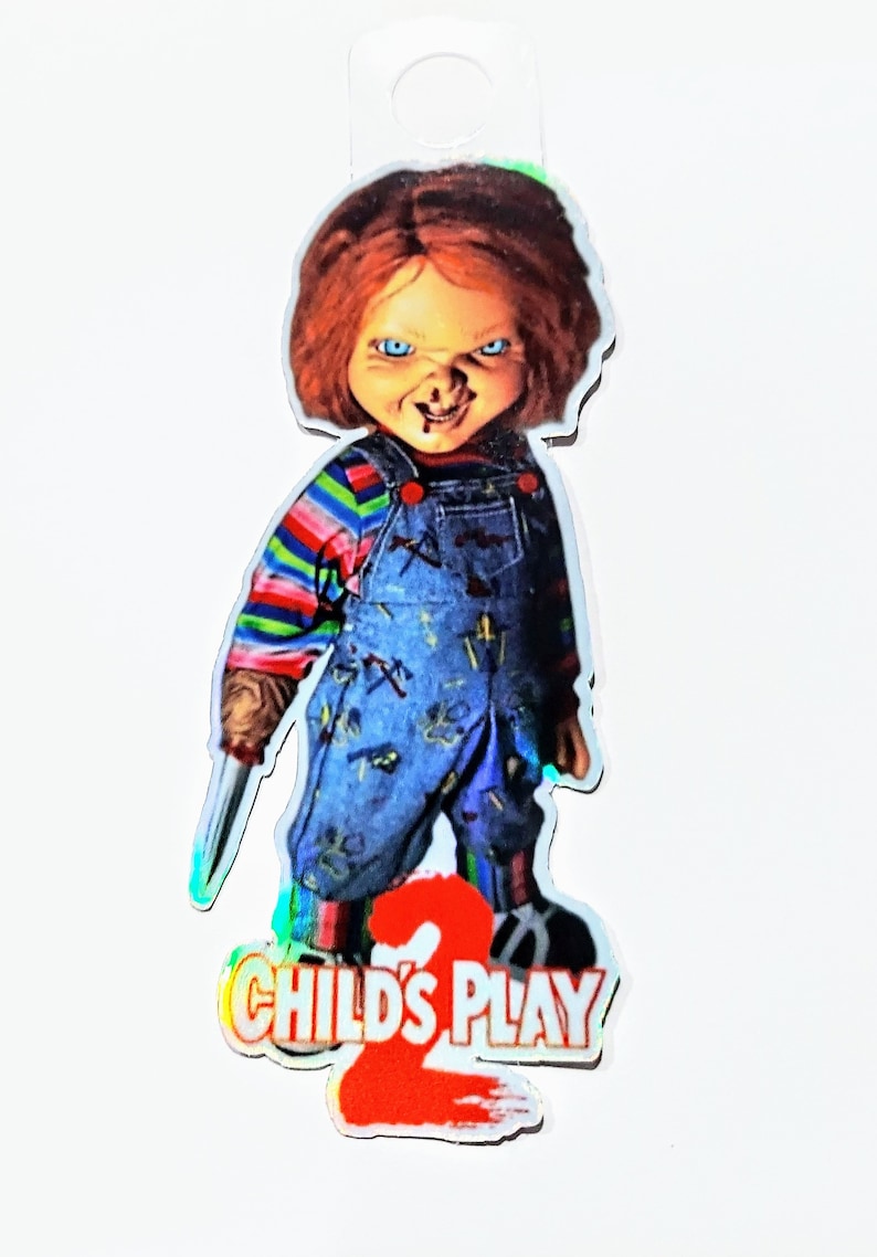 Chucky Childs Play 2 Holographic Vinyl Sticker | Horror Stickers - Etsy