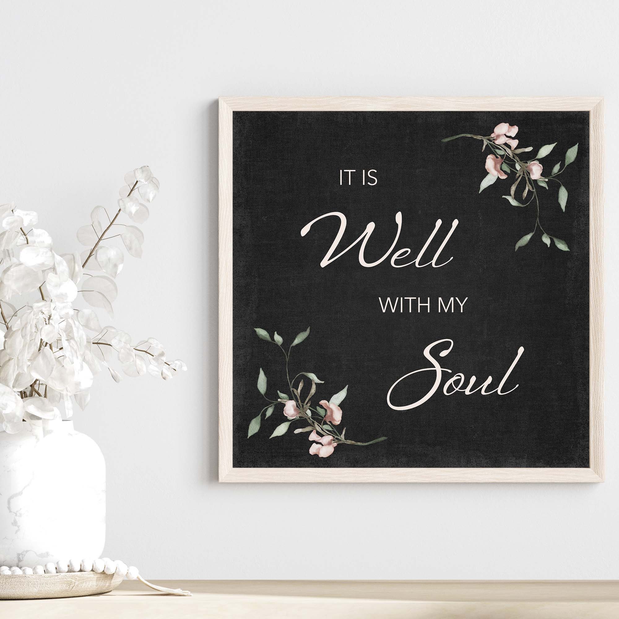 It is Well With My Soul Wall Art | Hymn Art Print | Chalk Wall Art ...