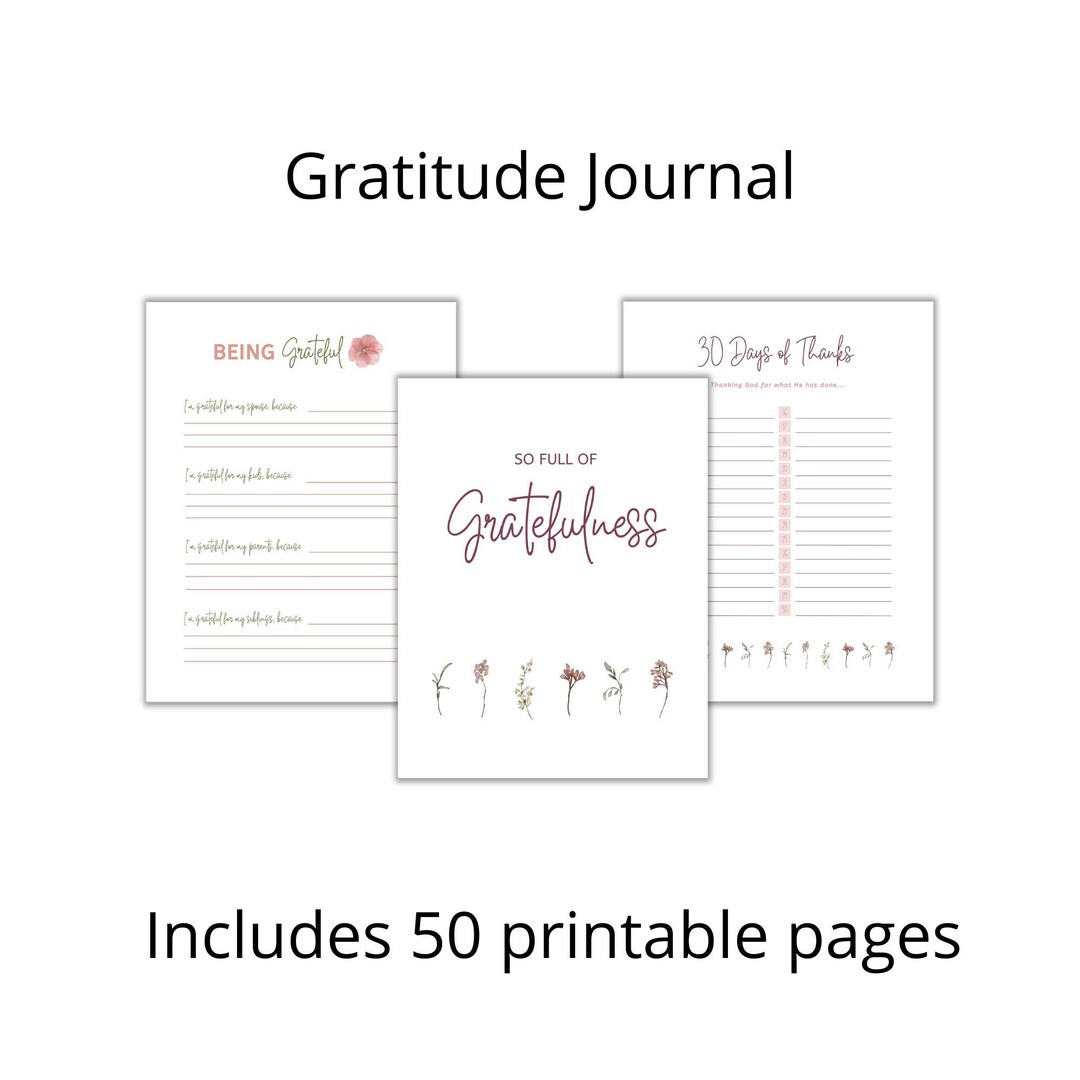 Gratitude Journal Printable | Thankfulness & Praise Book | Christian ...