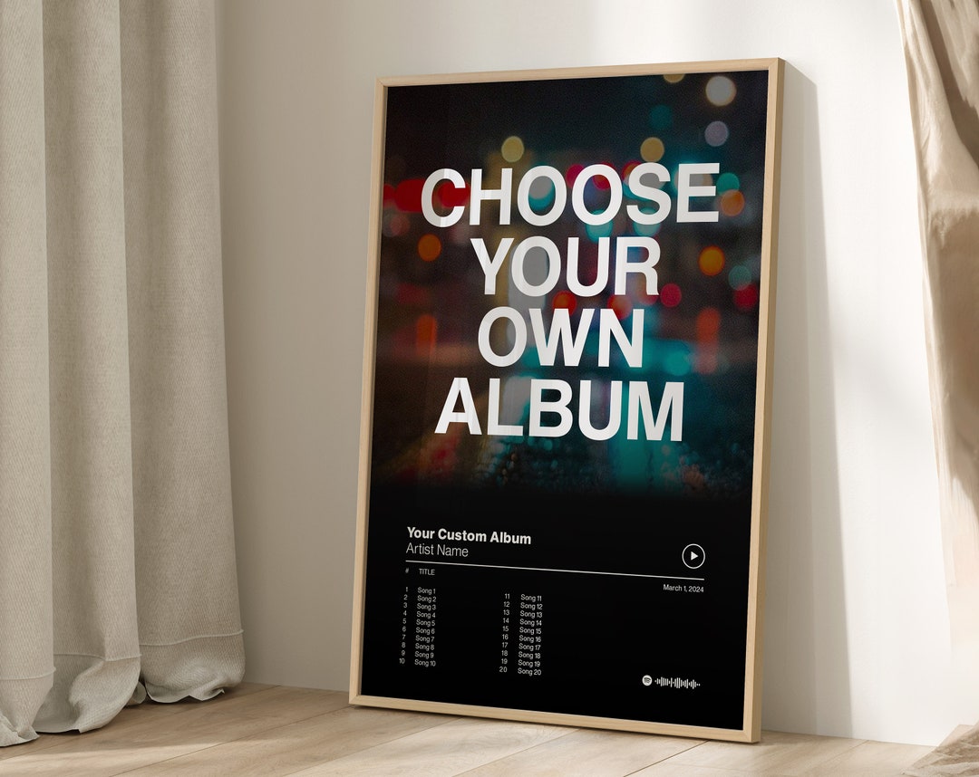 Custom Album Cover Poster, Custom Album Poster, Custom Music Poster ...
