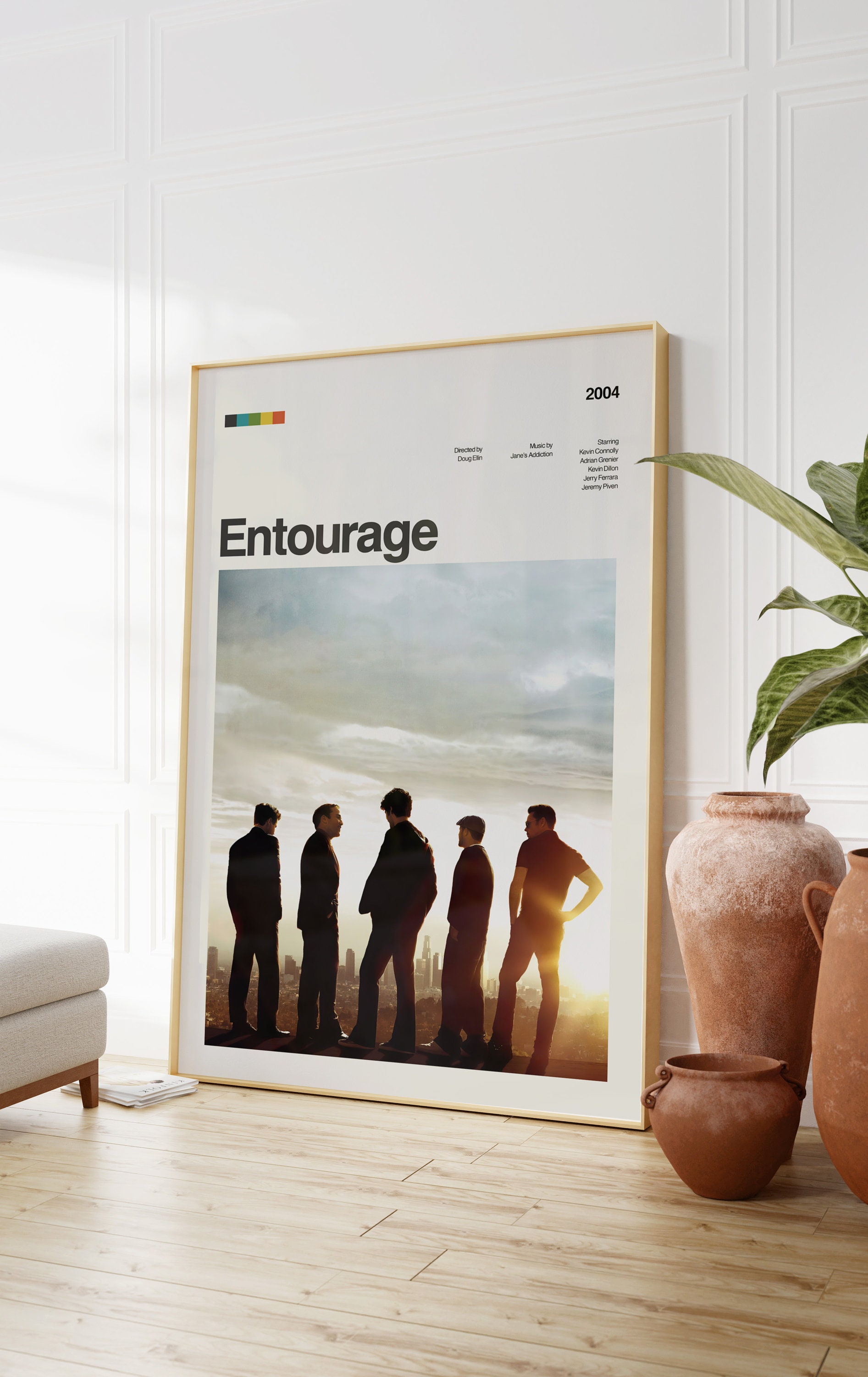 Entourage Tv Series Poster, Modern Tv Series Poster Designed & Sold By ...