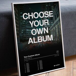Custom Album Cover Poster Custom Album Poster Custom Music - Etsy