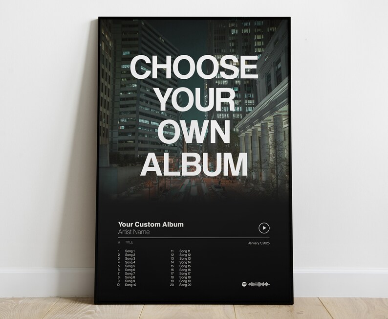 Custom Album Cover Poster Custom Album Poster Custom Music - Etsy