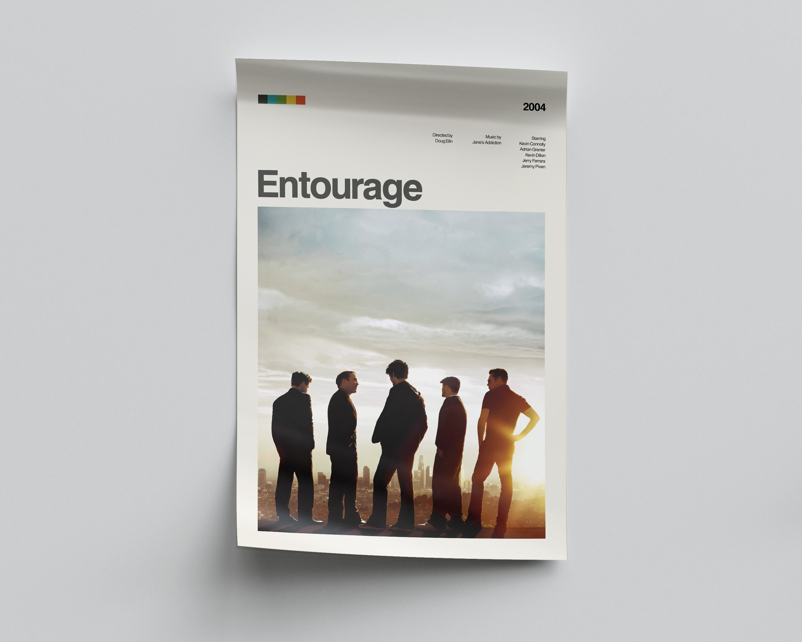 Entourage Tv Series Poster, Modern Tv Series Poster Designed & Sold By ...