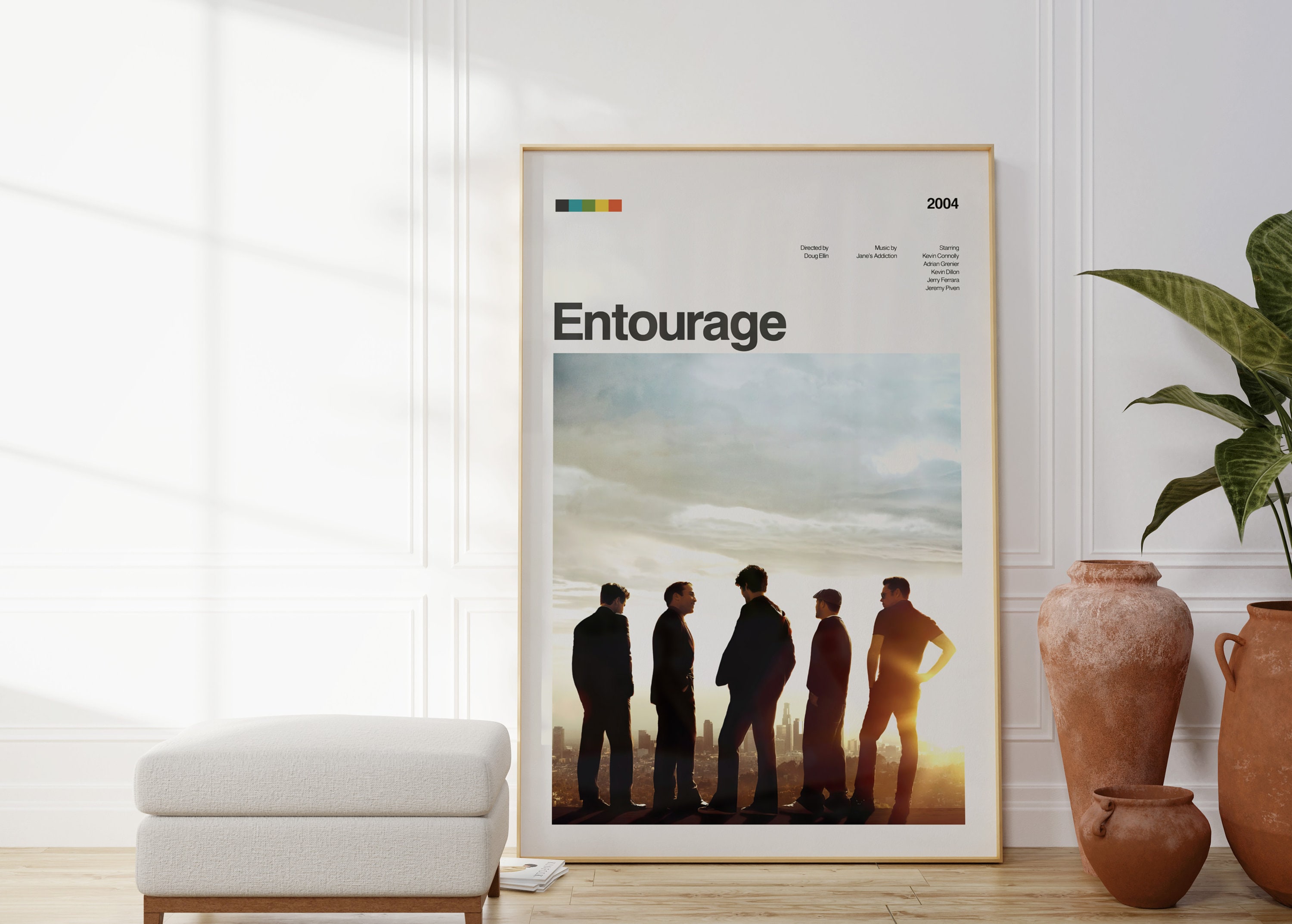 Entourage Tv Series Poster, Modern Tv Series Poster Designed & Sold By ...