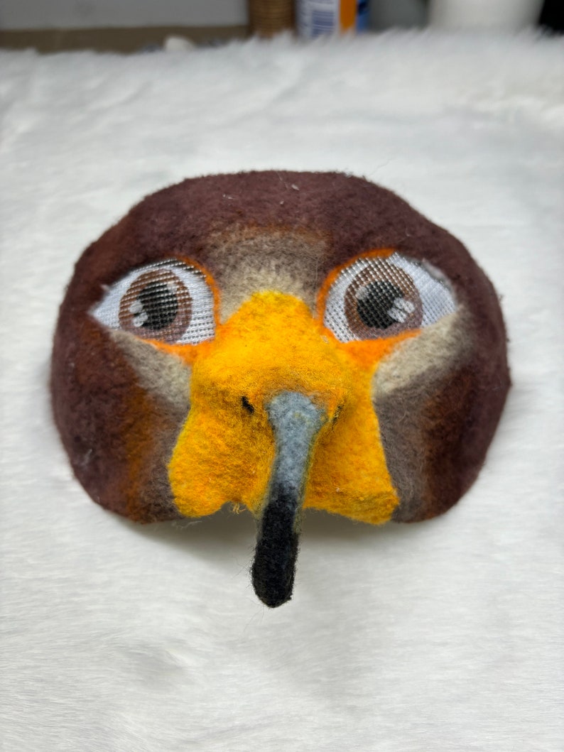 Felted/furred Hawk Therian Mask for Quadrobics and Fursuiting - Etsy