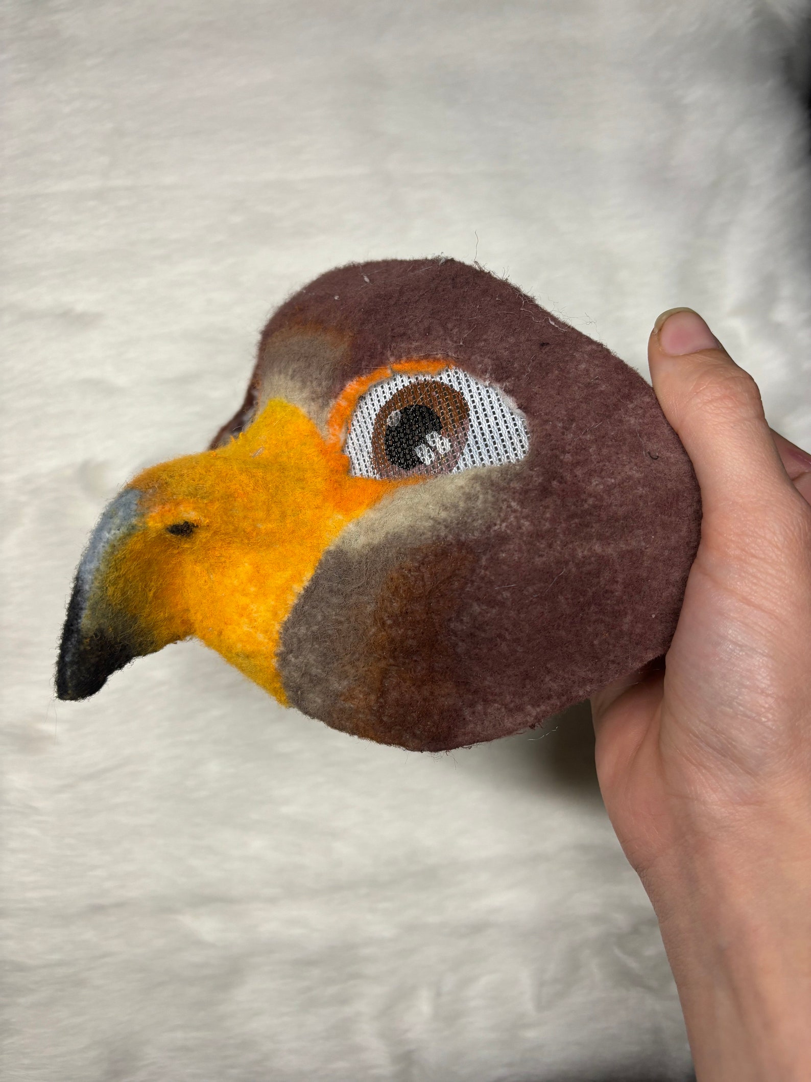 Felted/furred Hawk Therian Mask for Quadrobics and Fursuiting - Etsy